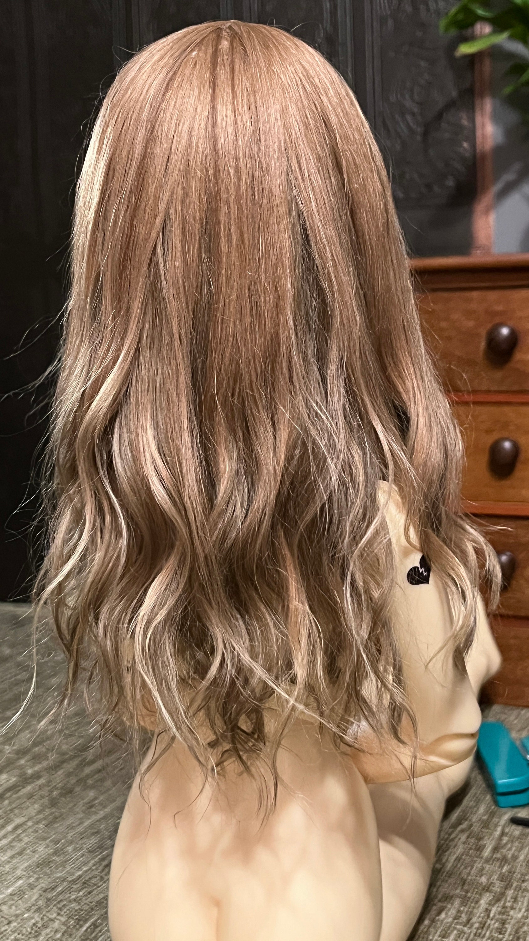 BJD 1/3 SD Alpaca Brown/ombre Wig for Head Size Circumference 22-23cm ...