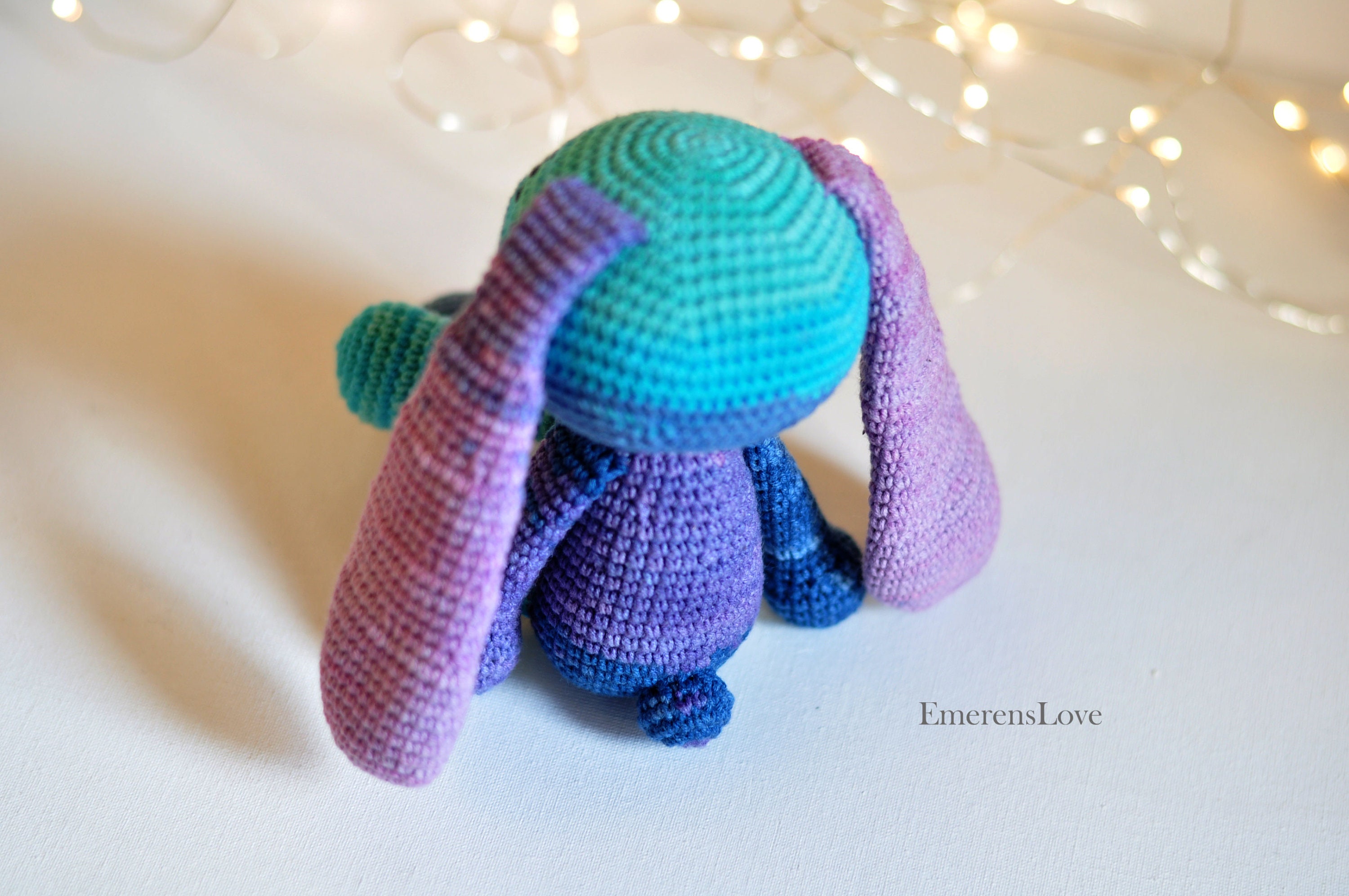 Rainbow Rabbit Amigurumi Crochet Pattern Easy Amigurumi Bunny | Etsy