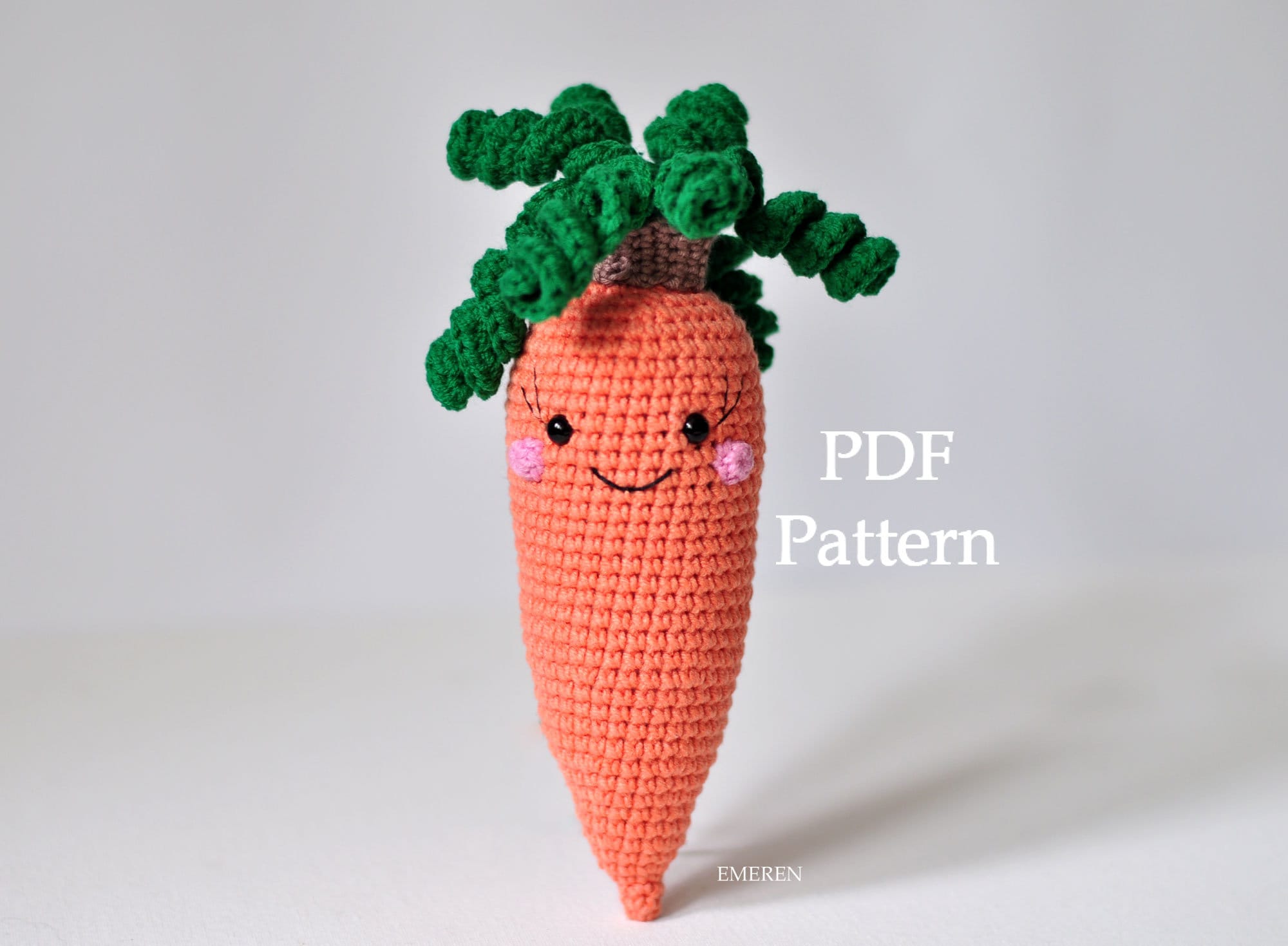 Amigurumi Carrot Pattern Easy Crochet Vegetable Pattern - Etsy