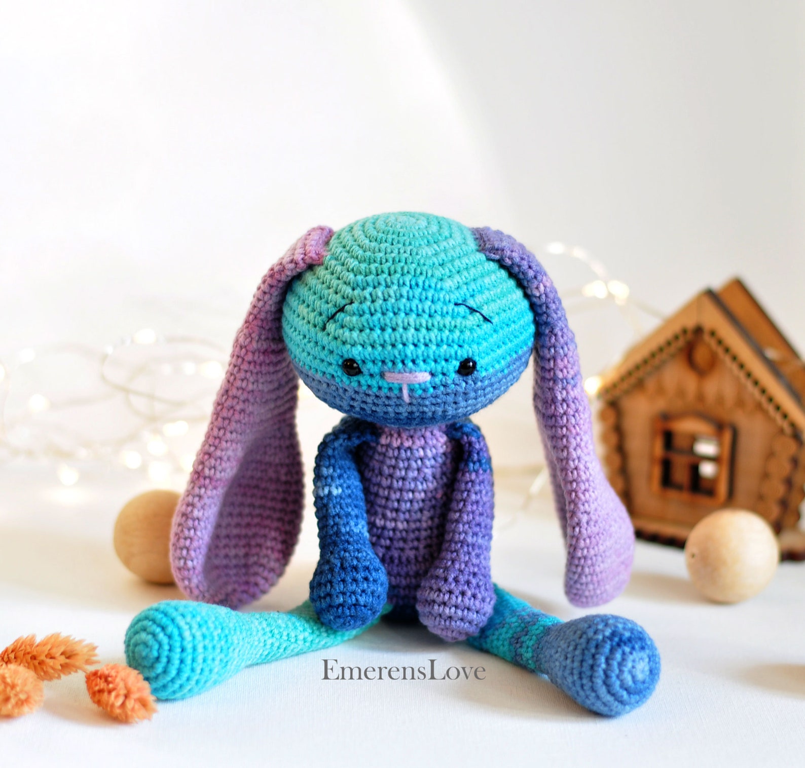 Rainbow Rabbit Amigurumi Crochet Pattern Easy Amigurumi Bunny | Etsy