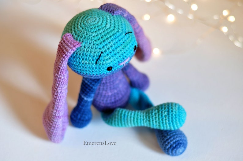 Rainbow Rabbit Amigurumi Crochet Pattern Easy Amigurumi Bunny | Etsy