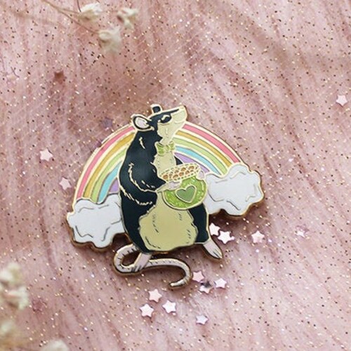 Boba Tea Rat Hard Enamel Pin | Etsy