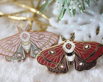 Tiny Moth Enamel Pins Rose Gold Pastel Goth | Etsy