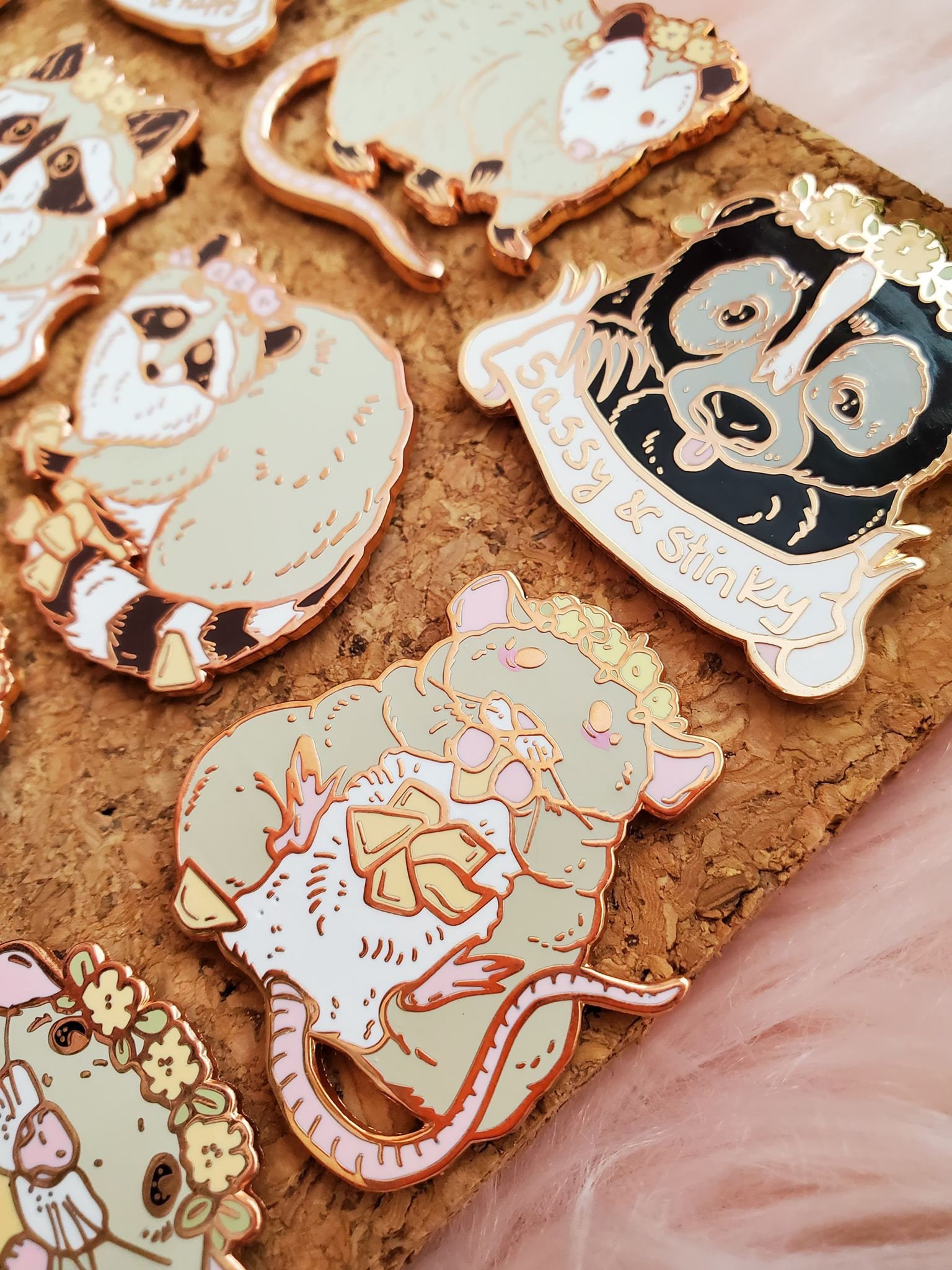 ON SALE Spring Trash Animals Hard Enamel Pin Gold Metal Rat - Etsy