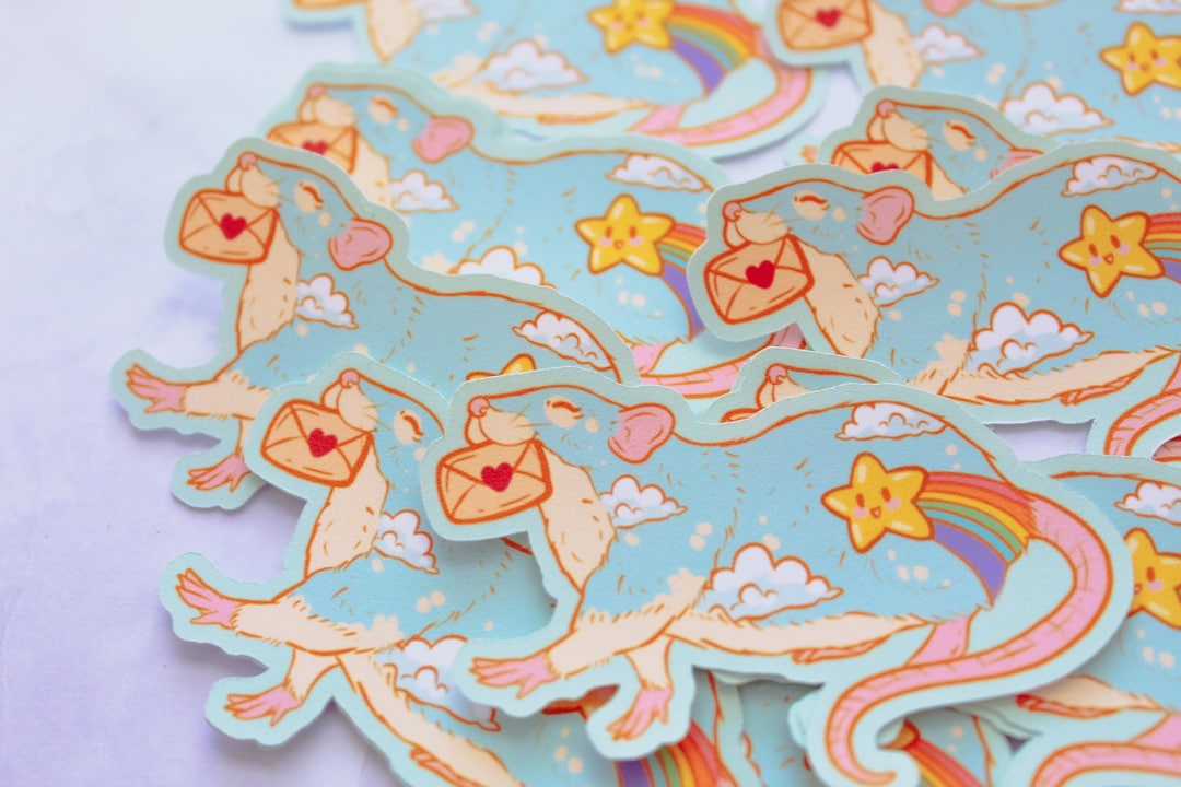 Rainbow Rat Diecut Sticker Waterproof Matte - Etsy