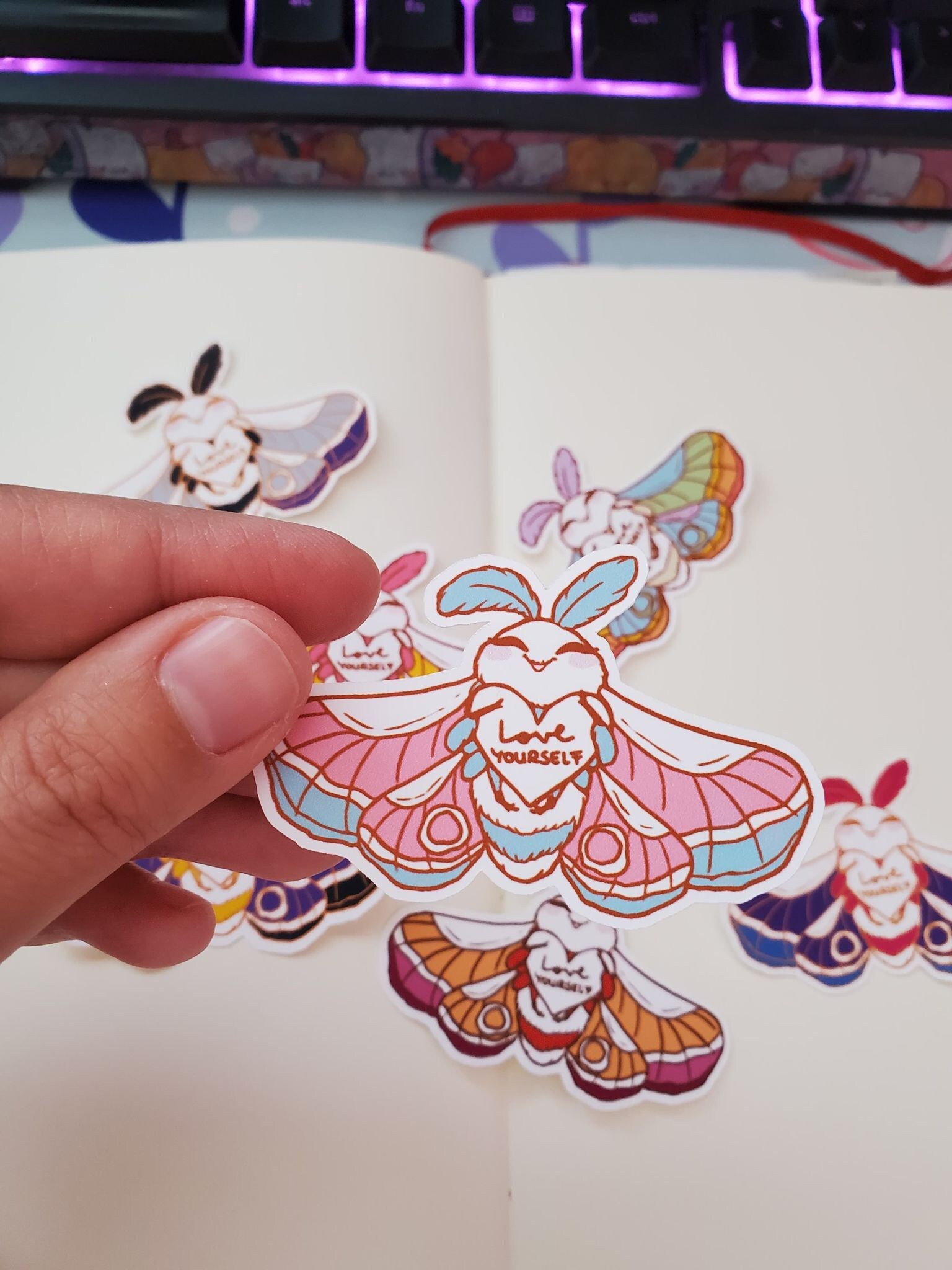 Trans Pride Flag Hard Enamel Pin Rat and Moth Enamel Pin - Etsy