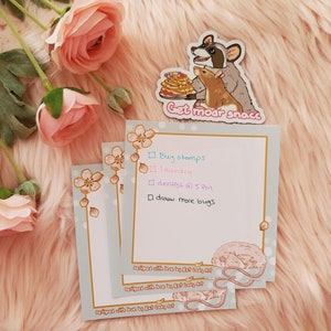 4x4 Inch Memo Pads SET Rat and Raccoon Stationery Grocery List - Etsy