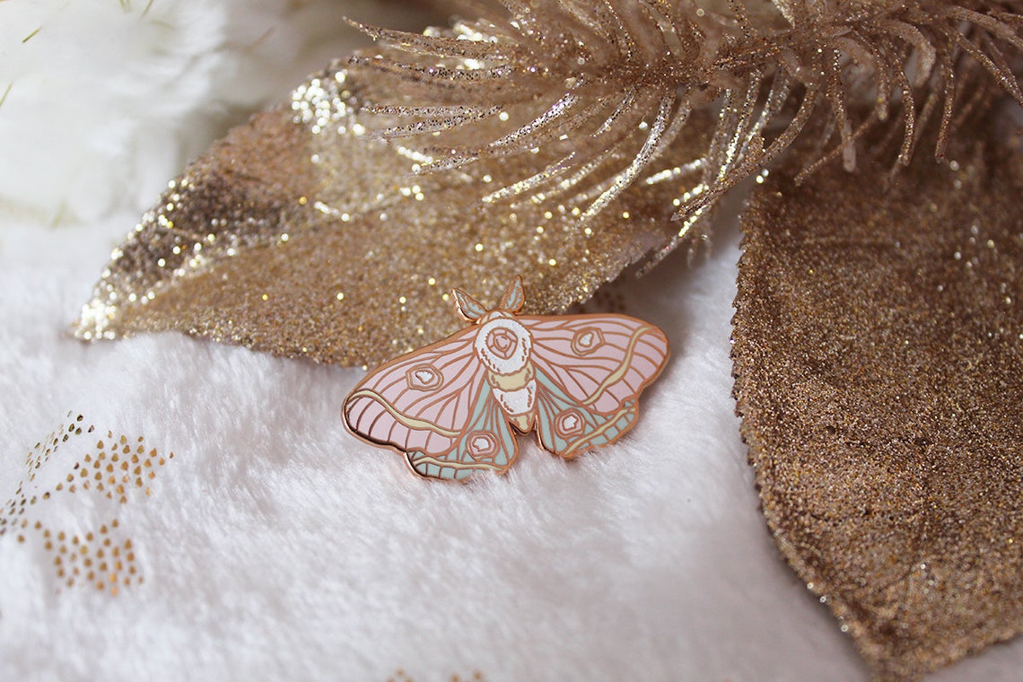Eye Moth Enamel Pins Rose Gold Pastel Goth | Etsy