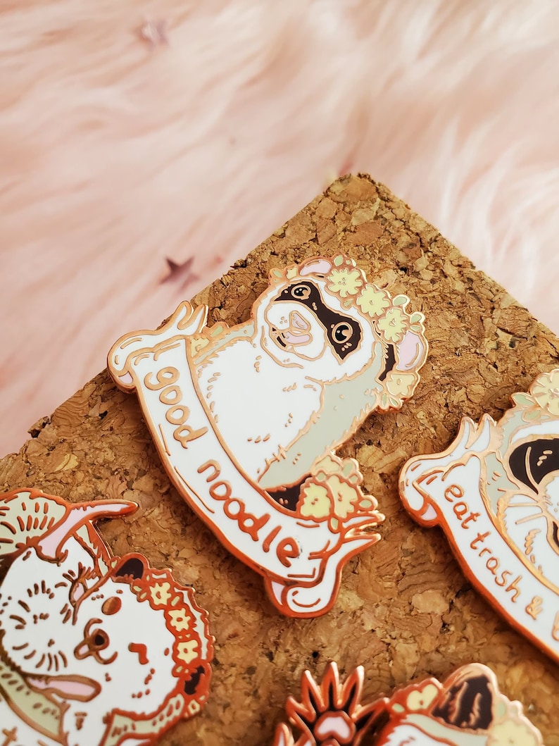 ON SALE Spring Trash Animals Hard Enamel Pin Gold Metal Rat - Etsy