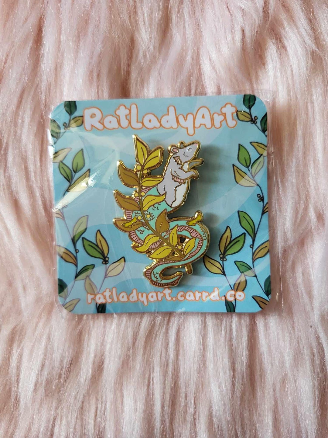 Mermaid Rat and Seaweed Hard Gold Enamel Pin Mermay - Etsy