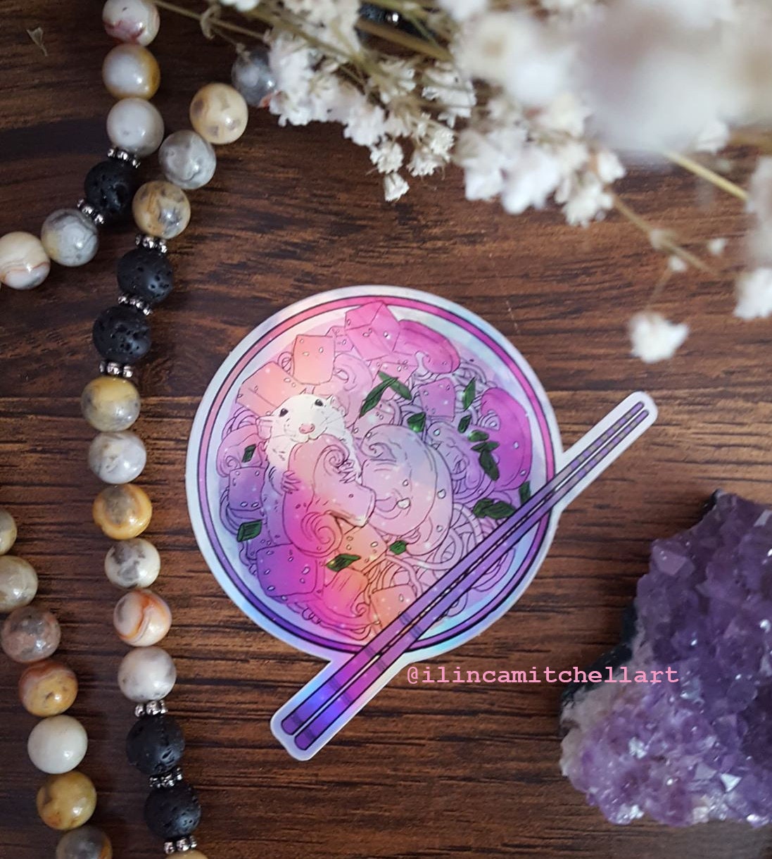 Ramen Rat Holographic Foil Sticker Diec-cut Vinyl - Etsy