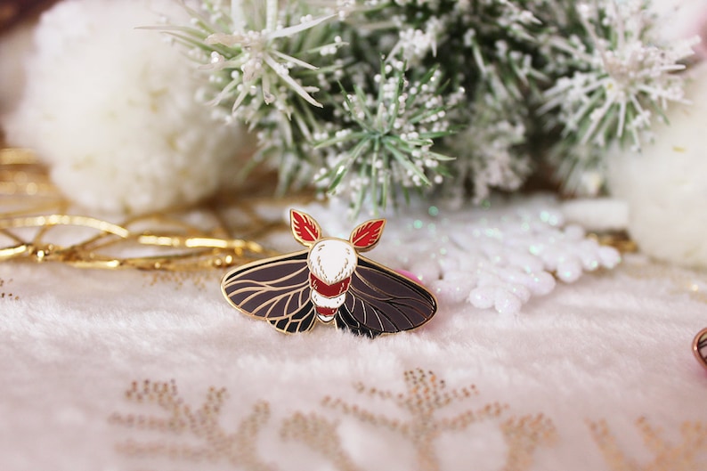 Tiny Moth Enamel Pins Rose Gold Pastel Goth - Etsy