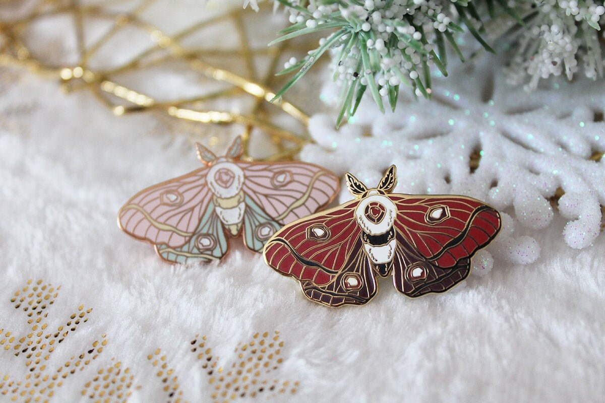 Eye Moth Enamel Pins Rose Gold Pastel Goth | Etsy
