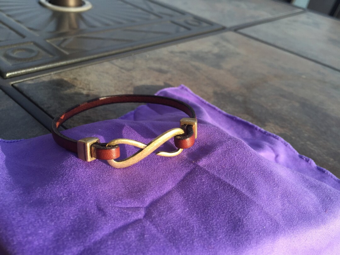 Fine Italian Leather Infinity Loop Bracelet - Etsy