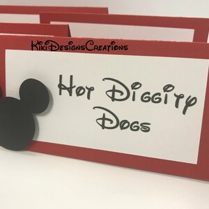 Mickey Mouse Place Cards Seating Cards Food Cards Food Tents Custom ...