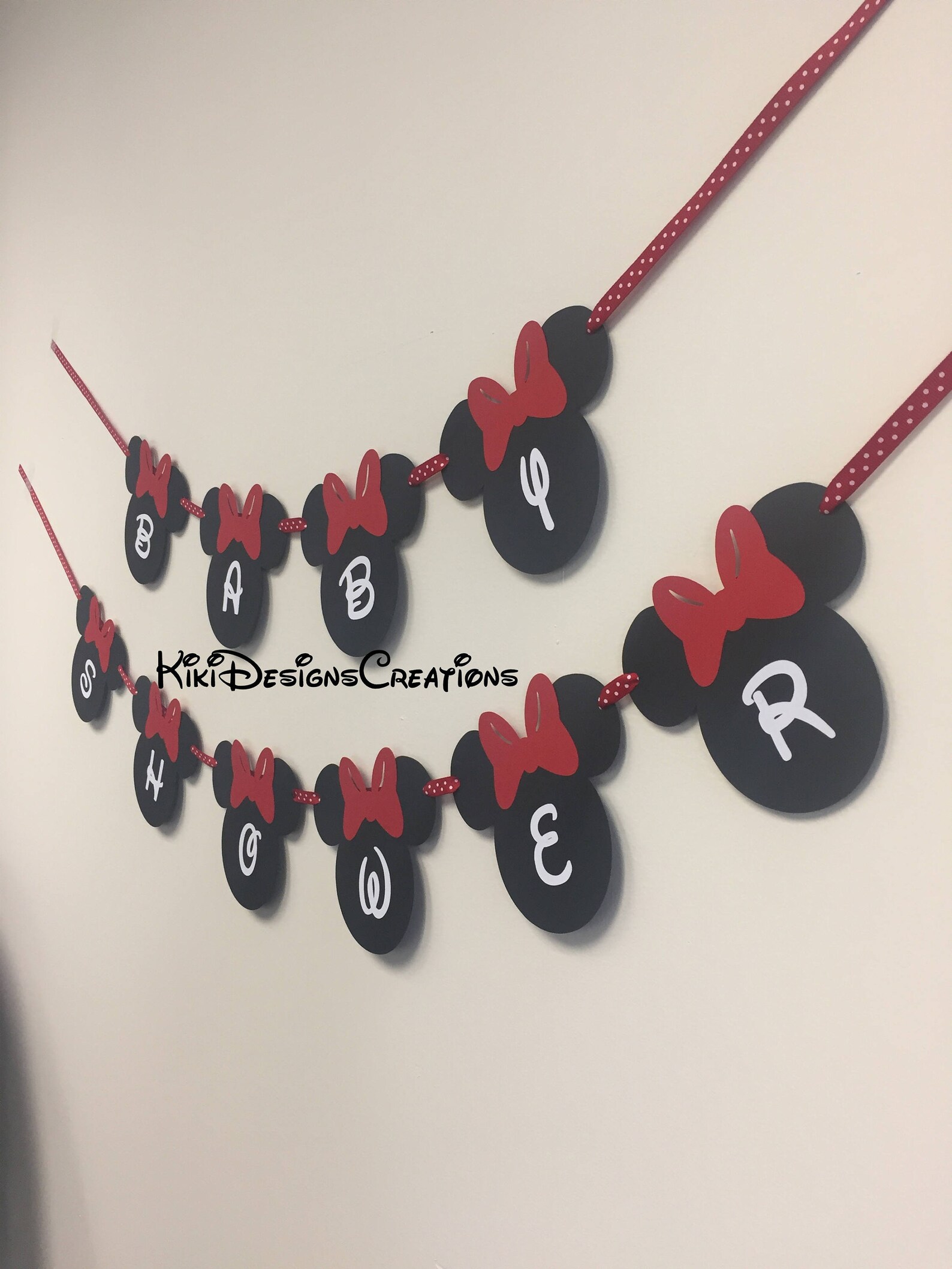 Minnie Mouse Banner Mickey Mouse Baby Shower Banner / Garland / Sign ...