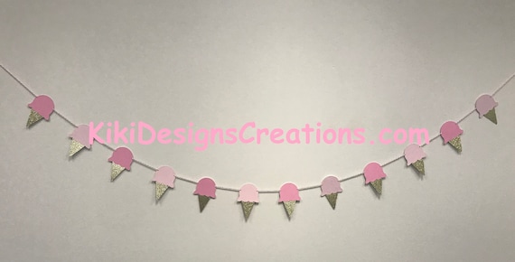 Ice Cream Cone Paper Garland Paper Garland Party Decor - Etsy