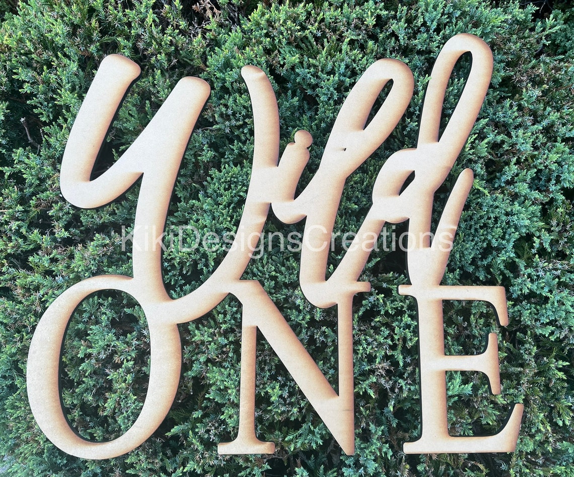 Wild One Sign Party Backdrop Sign Safari Jungle Theme - Etsy
