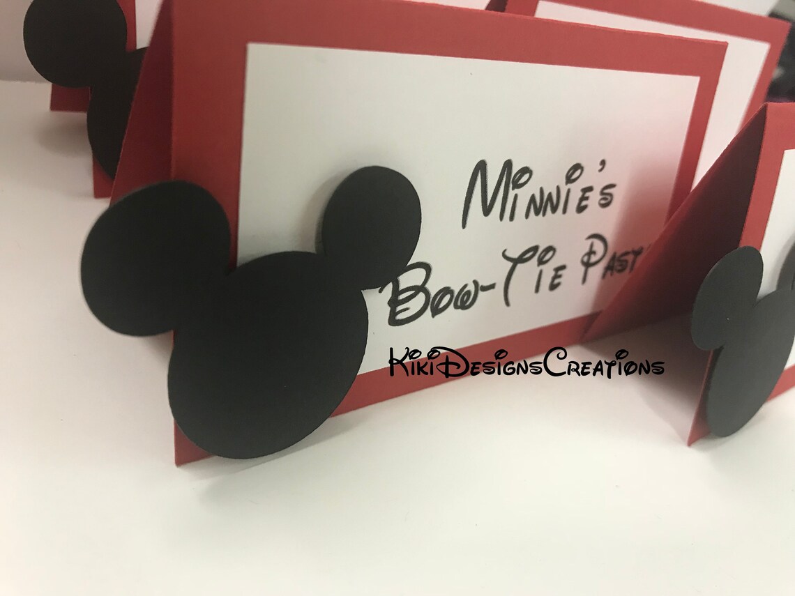 Mickey Mouse Place Cards Seating Cards Food Cards Food Tents - Etsy