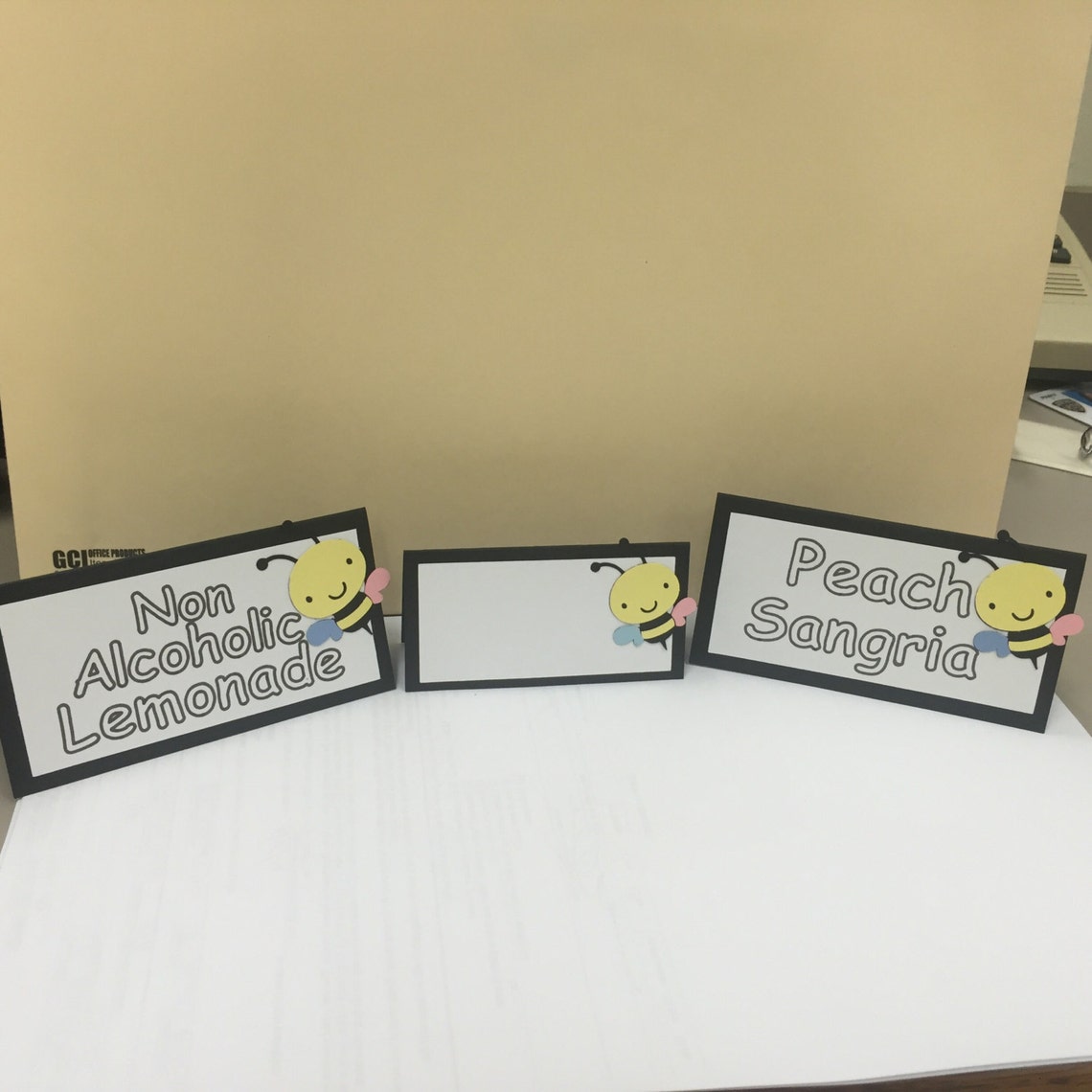 Bee Food Tent/ Table Tents/ Baby Shower/ Gender Reveal | Etsy