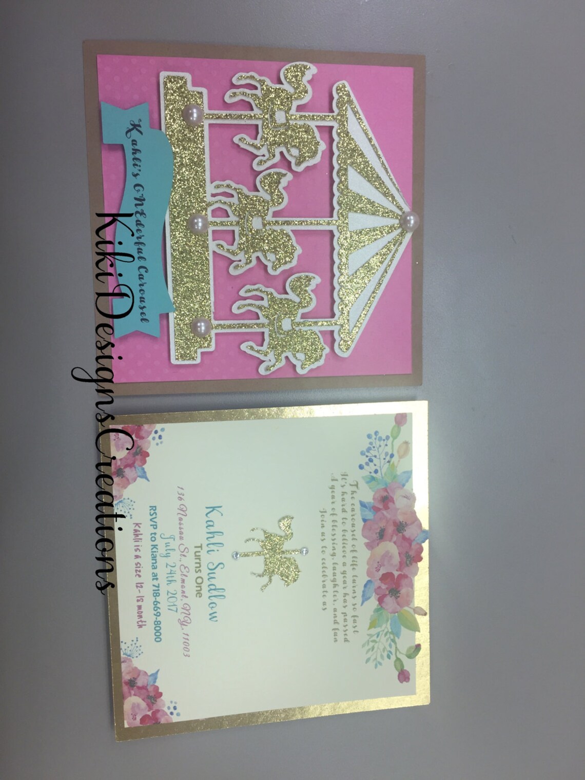 Carousel Invitations Carnival Birthday Custom Invitations - Etsy