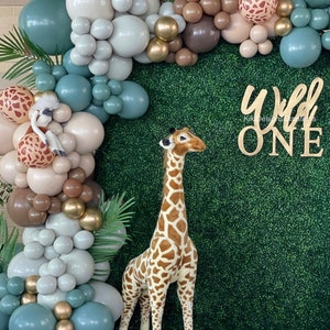 Wild One Sign, Party Backdrop Sign, Safari Jungle Theme Birthday Party ...