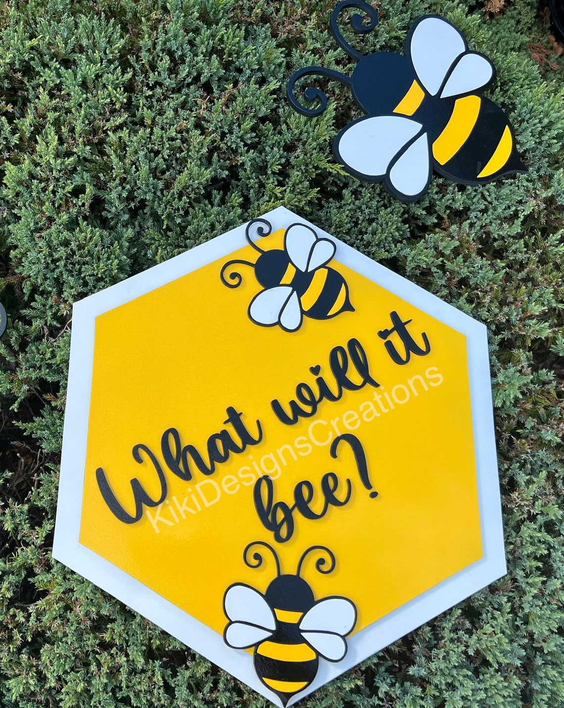 Baby Bee Sign , What Will Baby Bee?, Gender Reveal Party Backdrop Sign ...