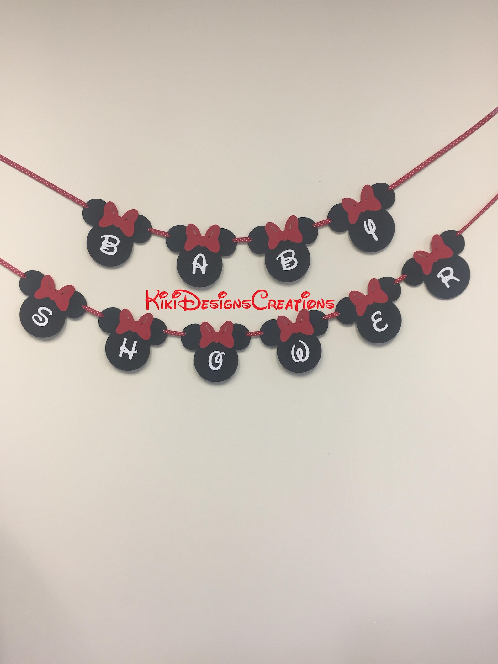 Minnie Mouse Banner Mickey Mouse Baby Shower Banner / Garland / Sign ...