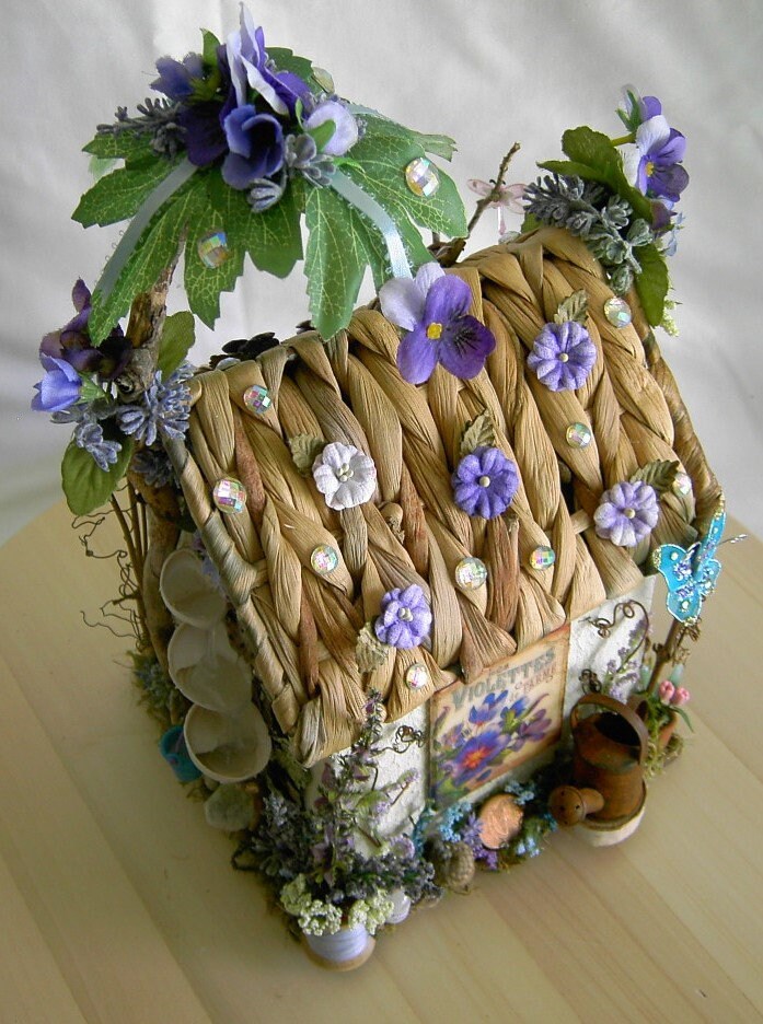 FLOWER FAIRY HOUSE sweet Violets for Inside and Out Fairy Garden House ...