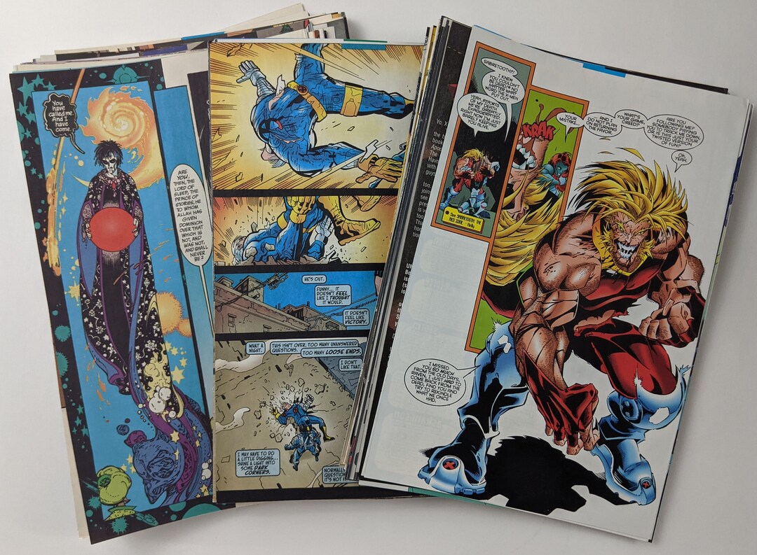 100 Pages Comic Book Scrap 1 Lb Art Panels Bulk Lot Marvel DC - Etsy