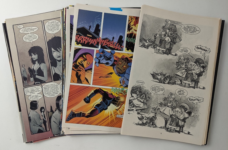 1 Lb Comic Book Scrap Pages Art Panels Bulk Lot Marvel DC Scrapbooking ...