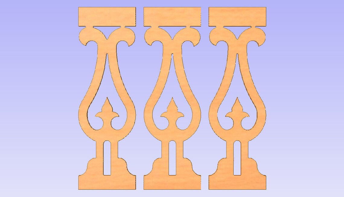 Flat Sawn Decorative Porch Baluster From Pine Wood - Etsy