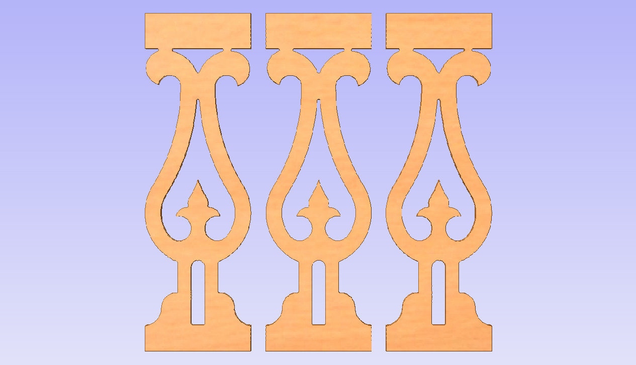 Flat Sawn Decorative Porch Baluster From Pine Wood - Etsy