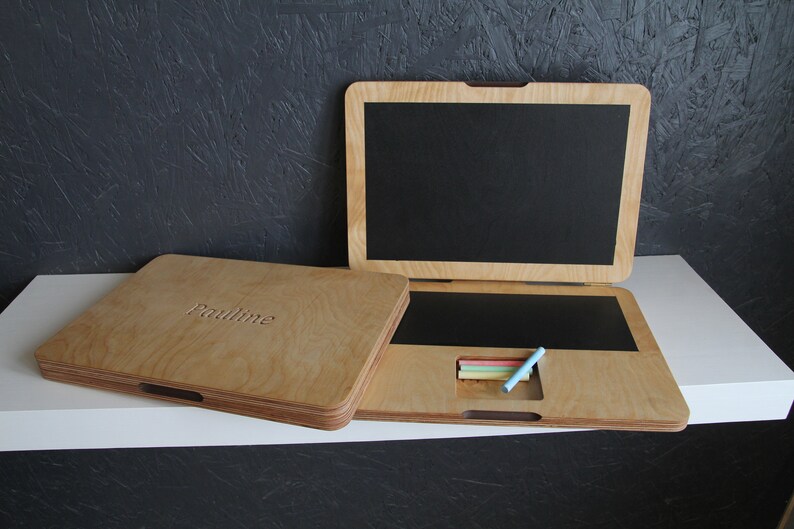 Childrens Wooden Laptop Blackboard Toy Chalkboard kids | Etsy