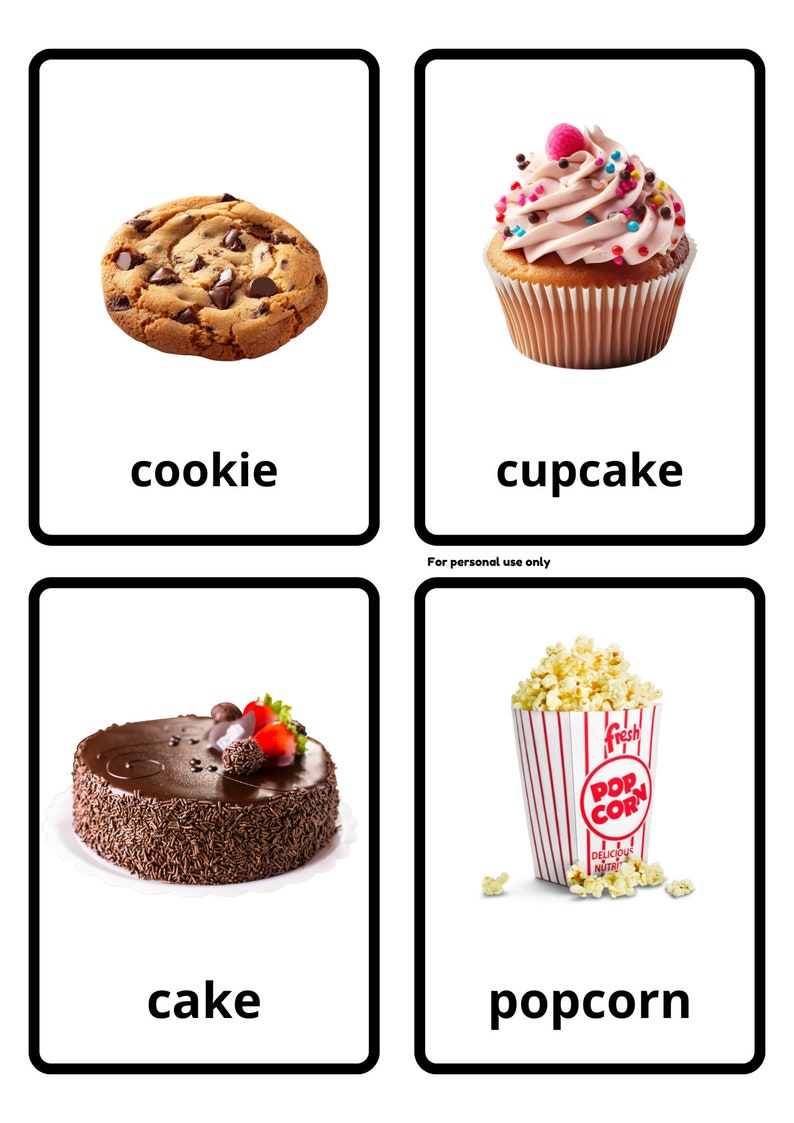 SWEETS Digital Flashcards, Teaching Materials Instant Downloads, Sweets ...