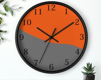 Orange Clock - Etsy