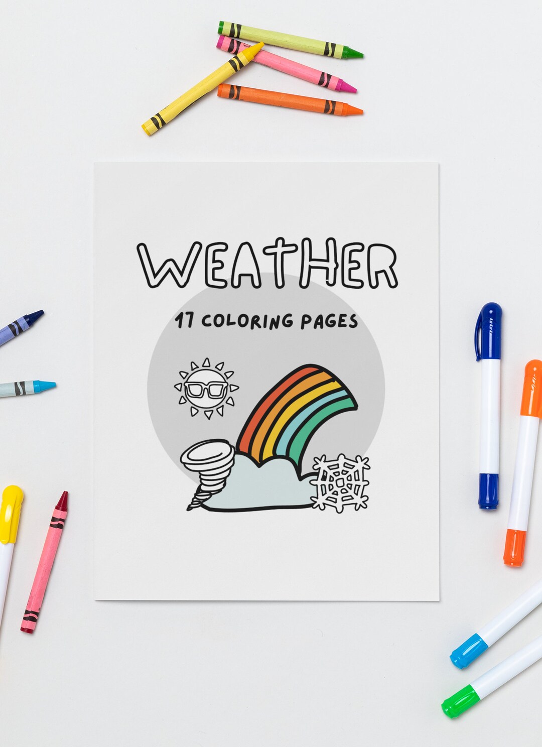 17 Coloring Pages Printable Learning Weather Color Book - Etsy