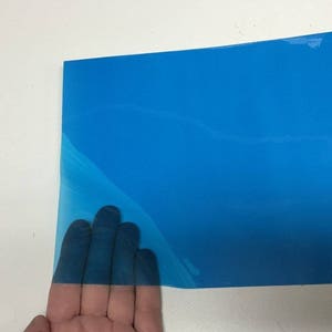 BLUE Transparent Thin Plastic Sheeting, 12 Inch X 10 Feet, Adhesive ...