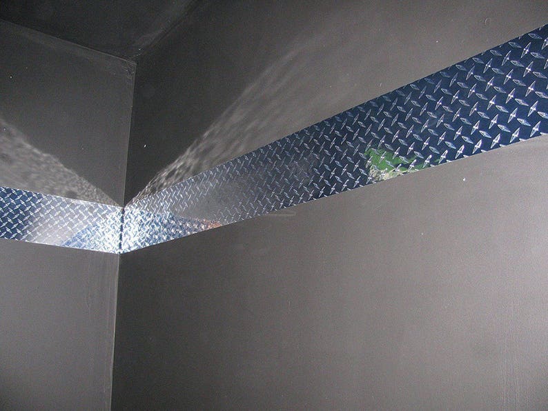 Silver Diamond Plate Wall Border Adhesive Vinyl Tape, Free Shipping for ...