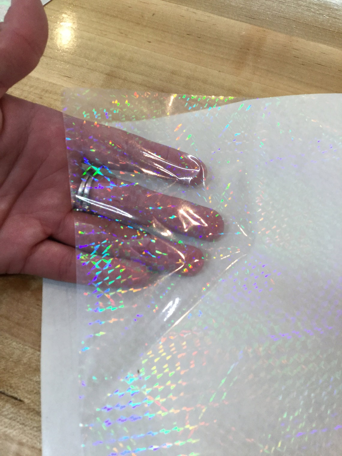 Holographic Transparent Mosaic Prism Overlay, 8.25 Inch Wide ...