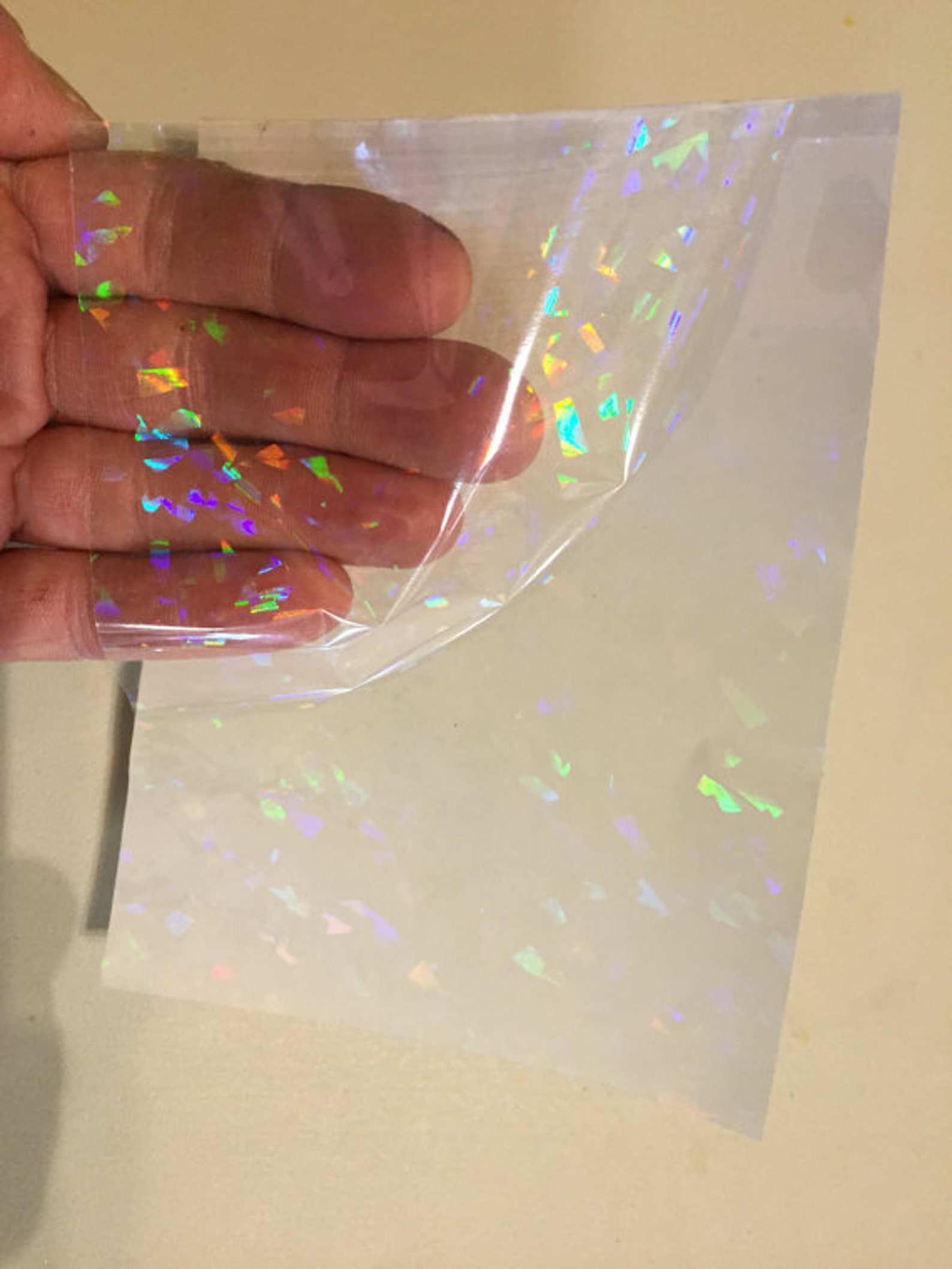 Holographic Overlay, Novelty Grade Transparent Vinyl, Choose Size and ...