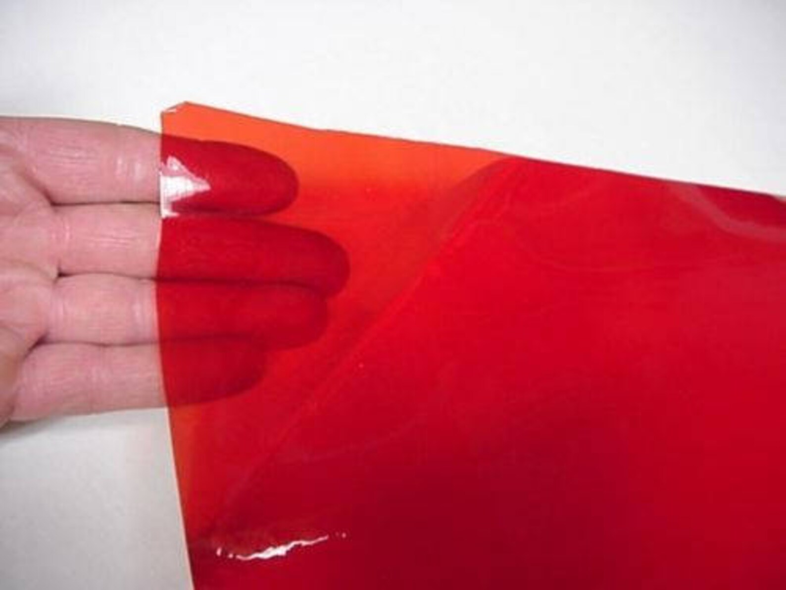 RED Transparent Thin Plastic Sheeting, 12 Inch X 10 Feet, Adhesive ...