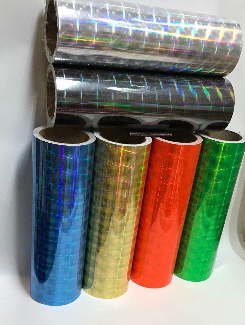 Plaid Holographic Adhesive Vinyl Free Shipping for USA - Etsy