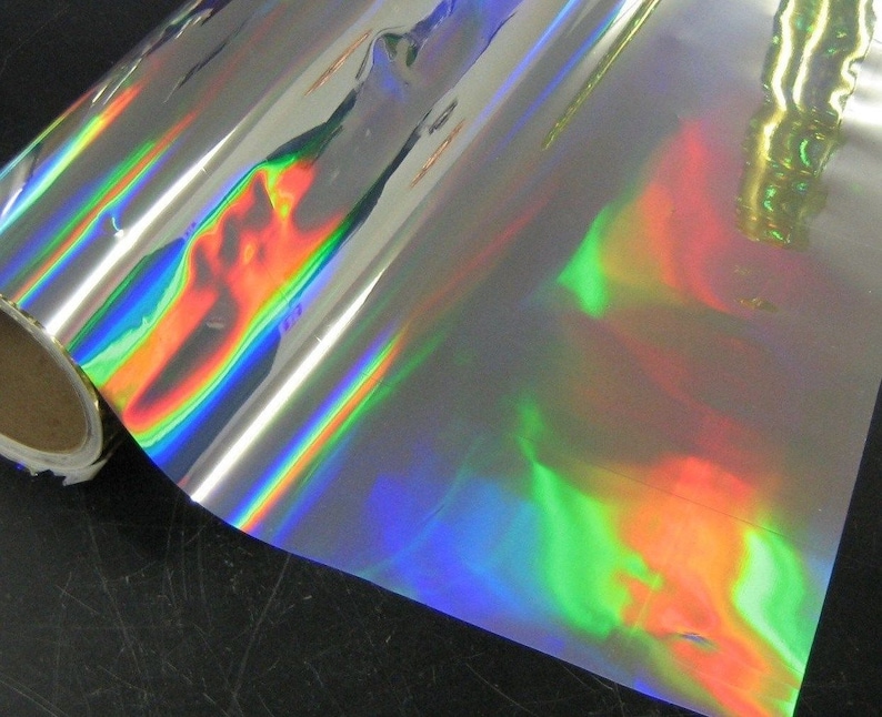 SILVER Oil Slick Rainbow Holographic Vinyl 12 Inch X 10 Feet - Etsy