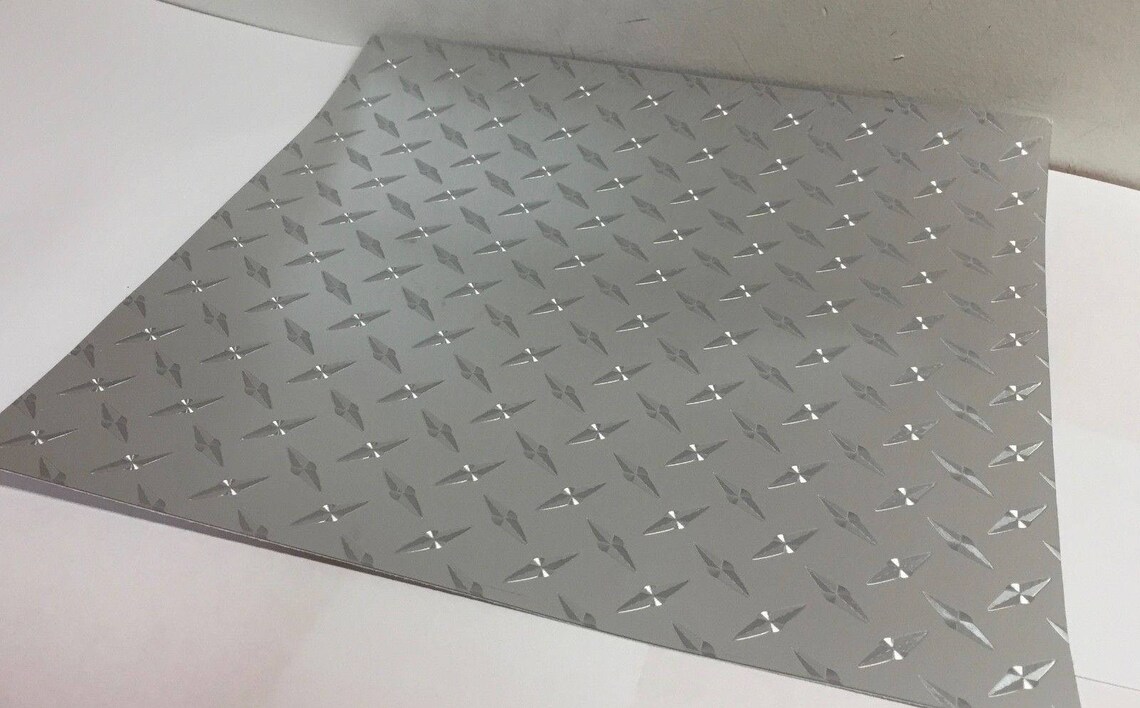 Silver Diamond Plate Wall Border Adhesive Vinyl Tape, Free Shipping for ...