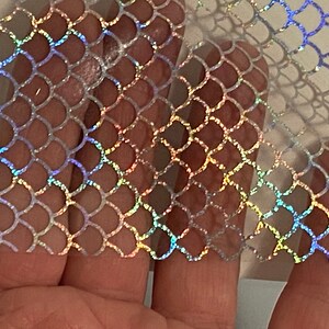 Transparent Holographic Fish Scale Pattern Vinyl - Etsy