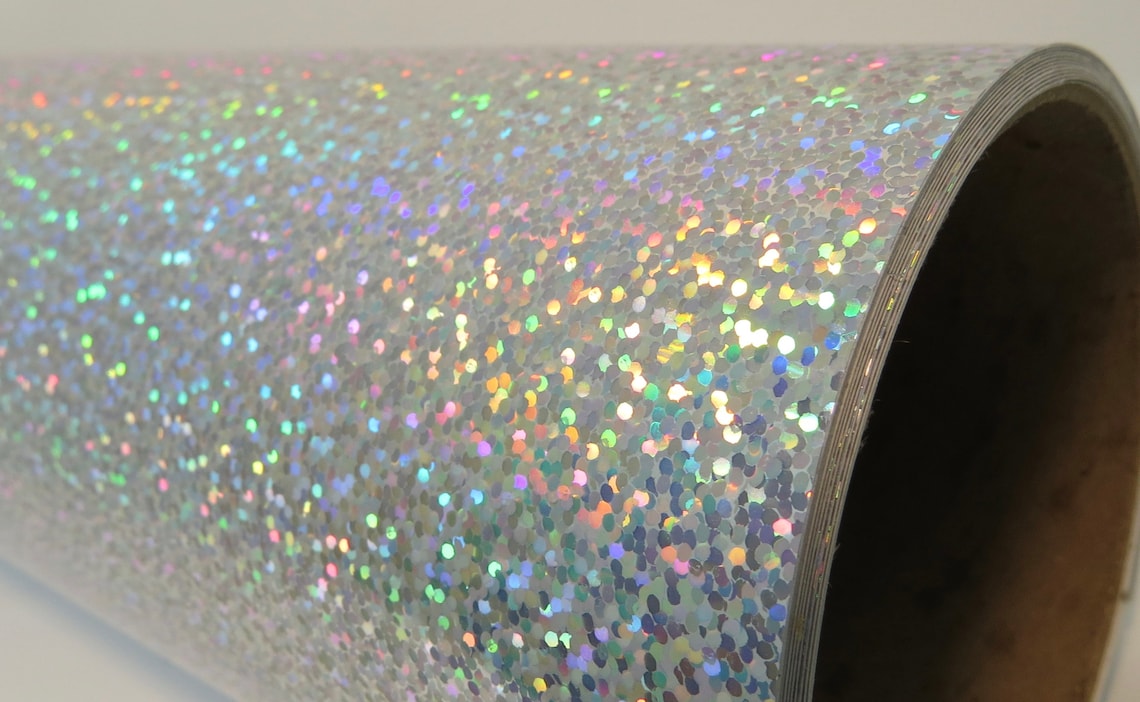 SILVER Glittering Sign Vinyl 12 Inch X 10 Feet Holographic - Etsy