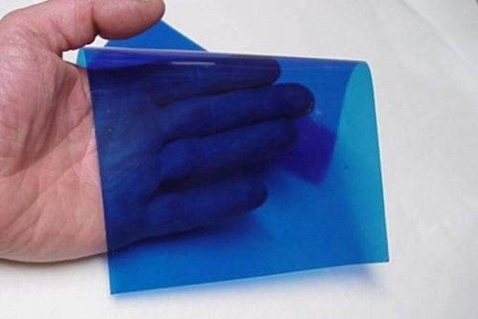 BLUE Transparent Thin Plastic Sheeting, 12 Inch X 10 Feet, Adhesive ...