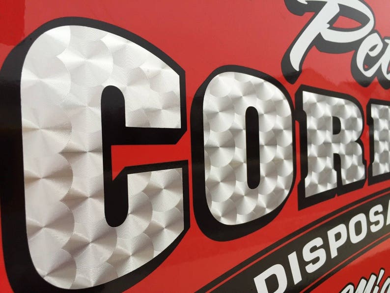 LARGE Engine Turn Sign Vinyl Choose Your Color and Size | Etsy