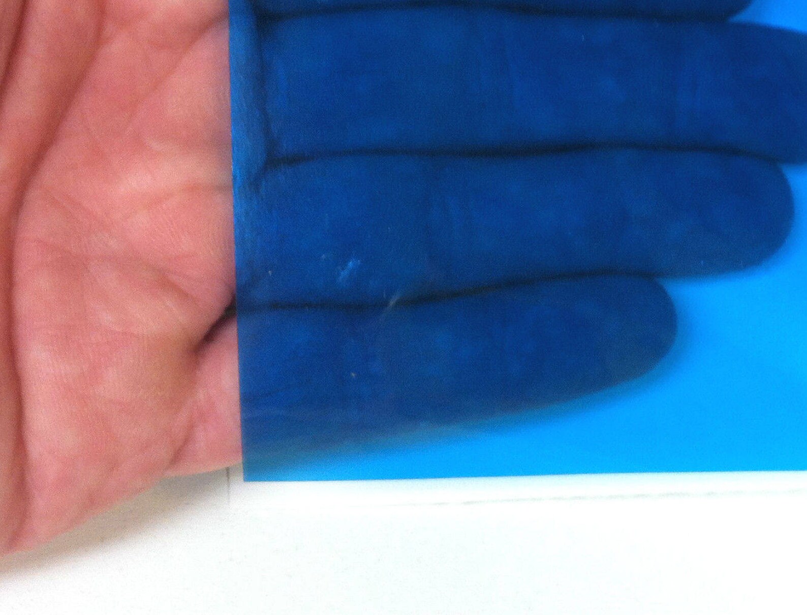 BLUE Transparent Thin Plastic Sheeting 12 inch x 10 feet | Etsy